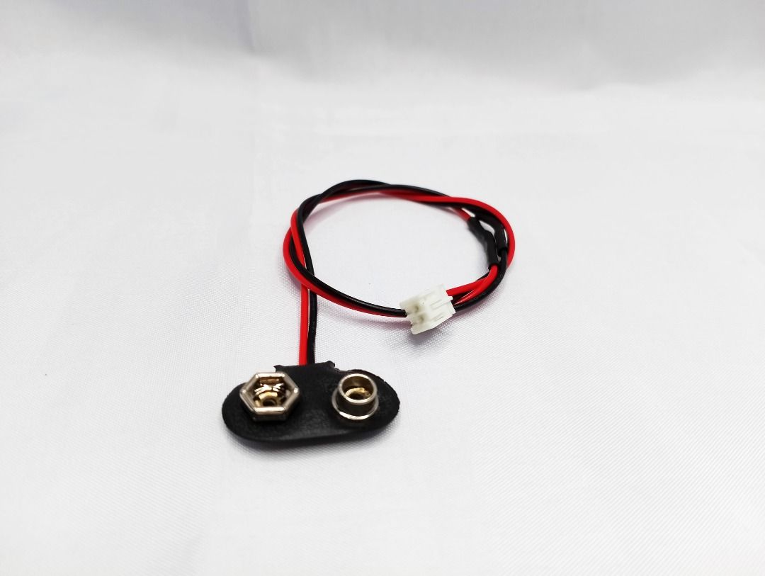 9V BATTERY SNAP CONNECTOR to MICRO JST 2-PIN PH2.0 MALE and FEMALE ...