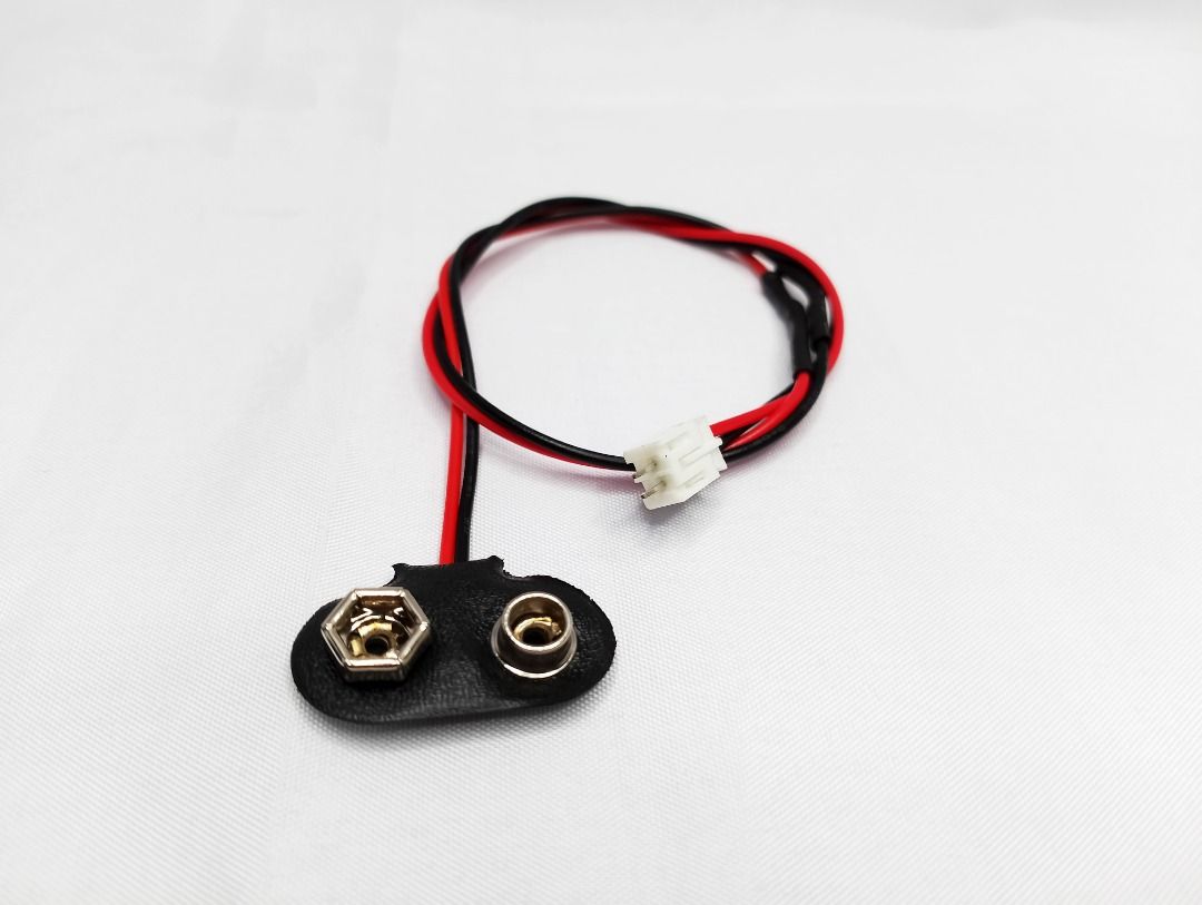 9V BATTERY SNAP CONNECTOR to MICRO JST 2-PIN PH2.0 MALE and FEMALE ...