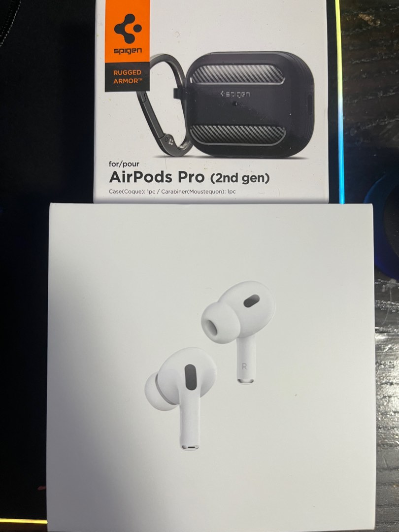 Airpods Pro 2 and Spigen Armor, Audio, Earphones on Carousell