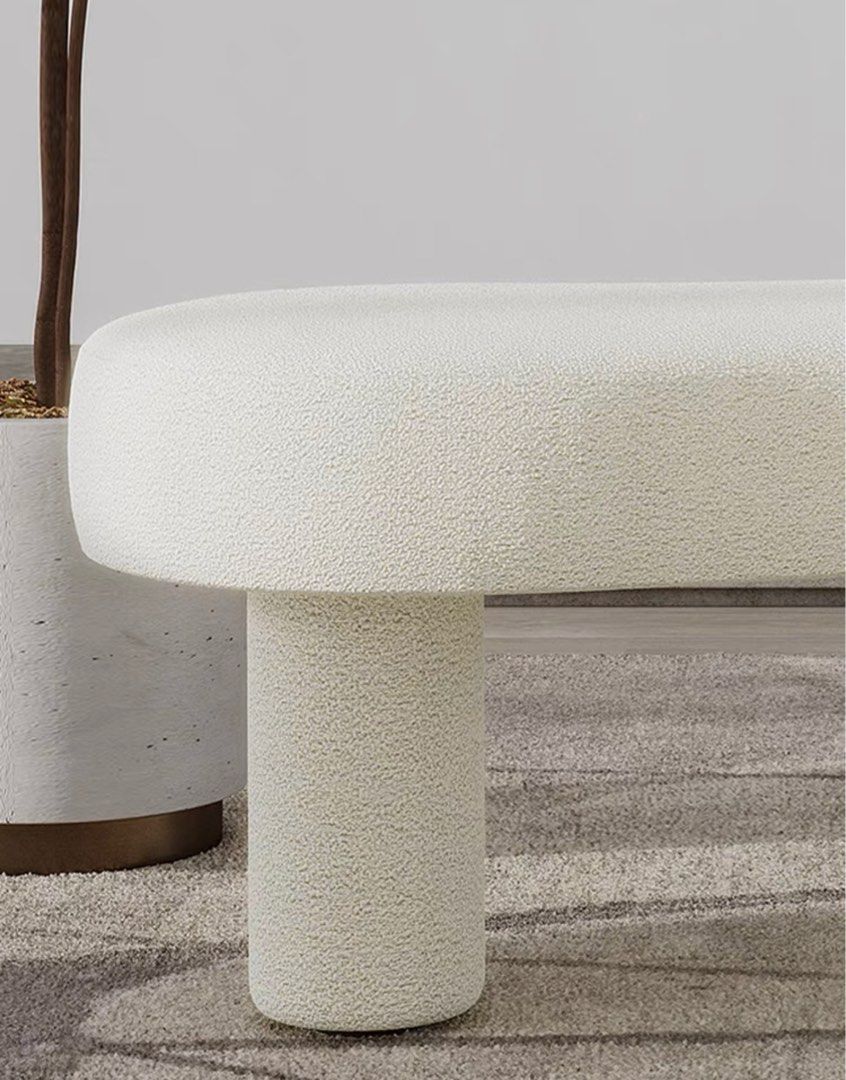ALME Modern Fabric Bench, Furniture & Home Living, Furniture, Chairs on ...