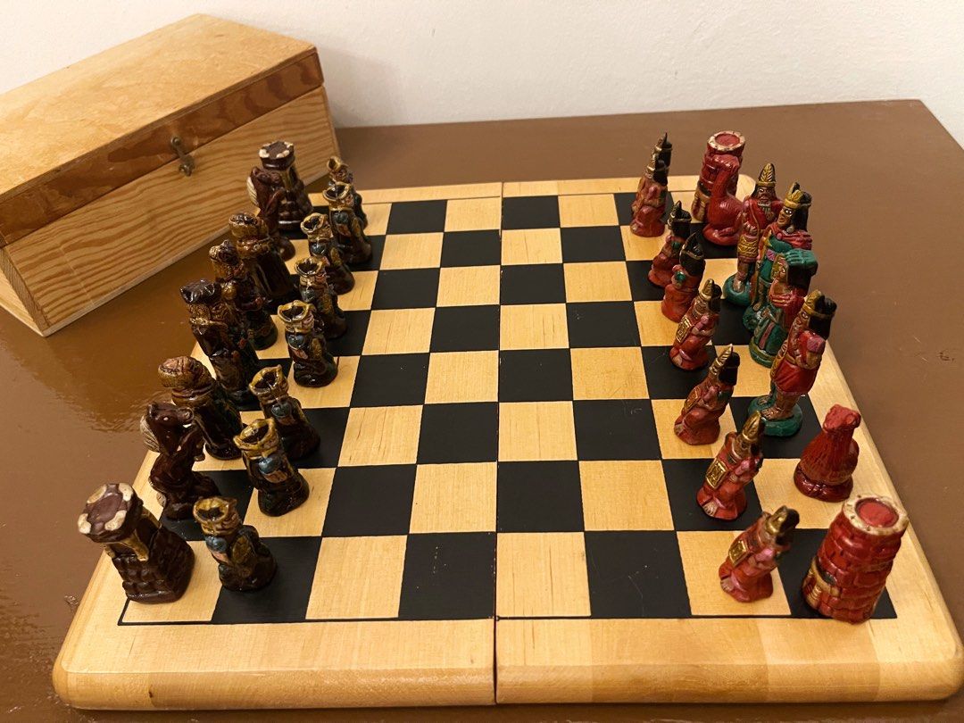 Antique Spanish Chess Set Spaniards Handmade, Hobbies & Toys ...