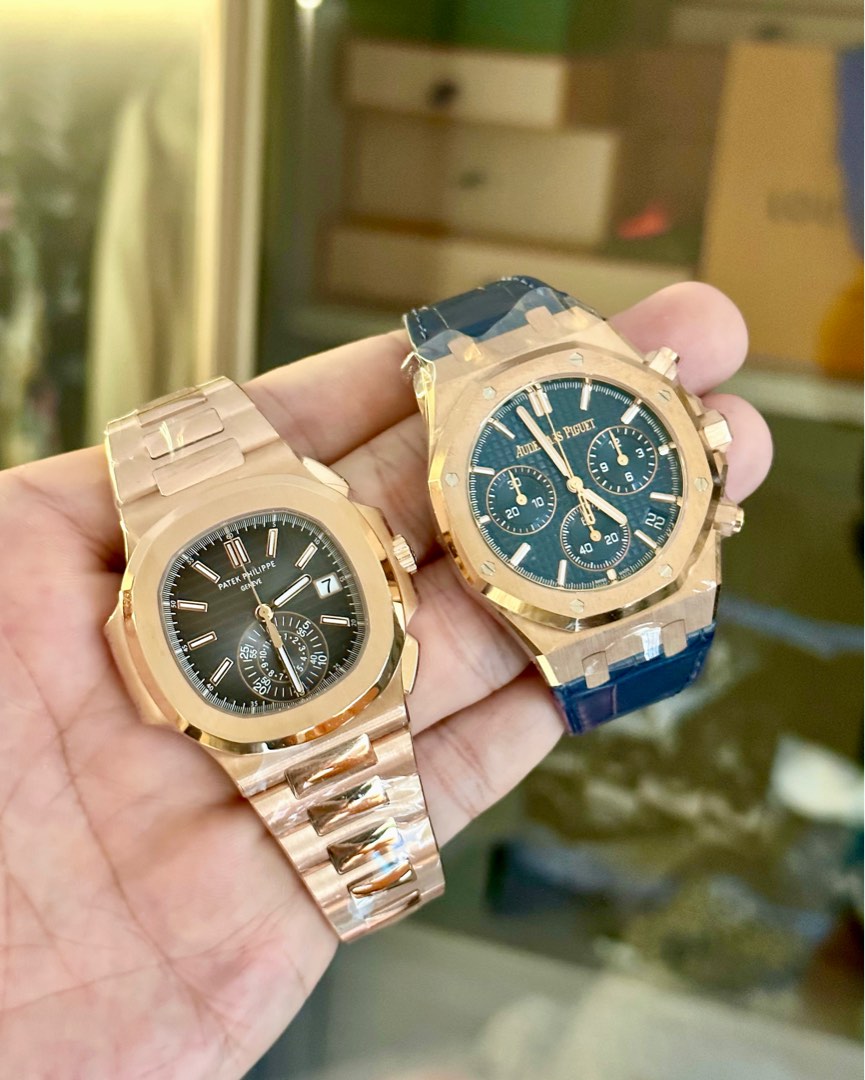 Ap 26240or blue leather 50th New 2022, 名牌, 手錶 - Carousell