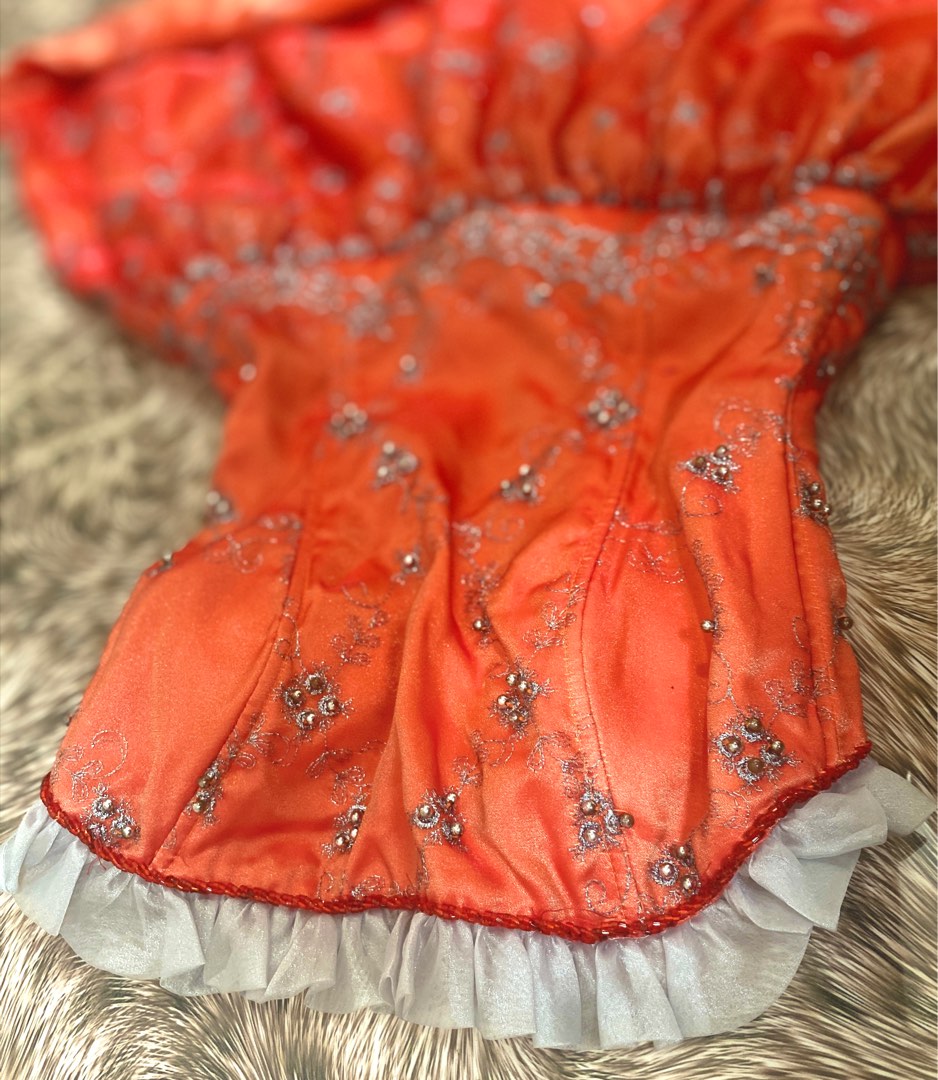 Beautiful Red-Orange Gown for Sagala, Formal Events, JS Prom? on Carousell