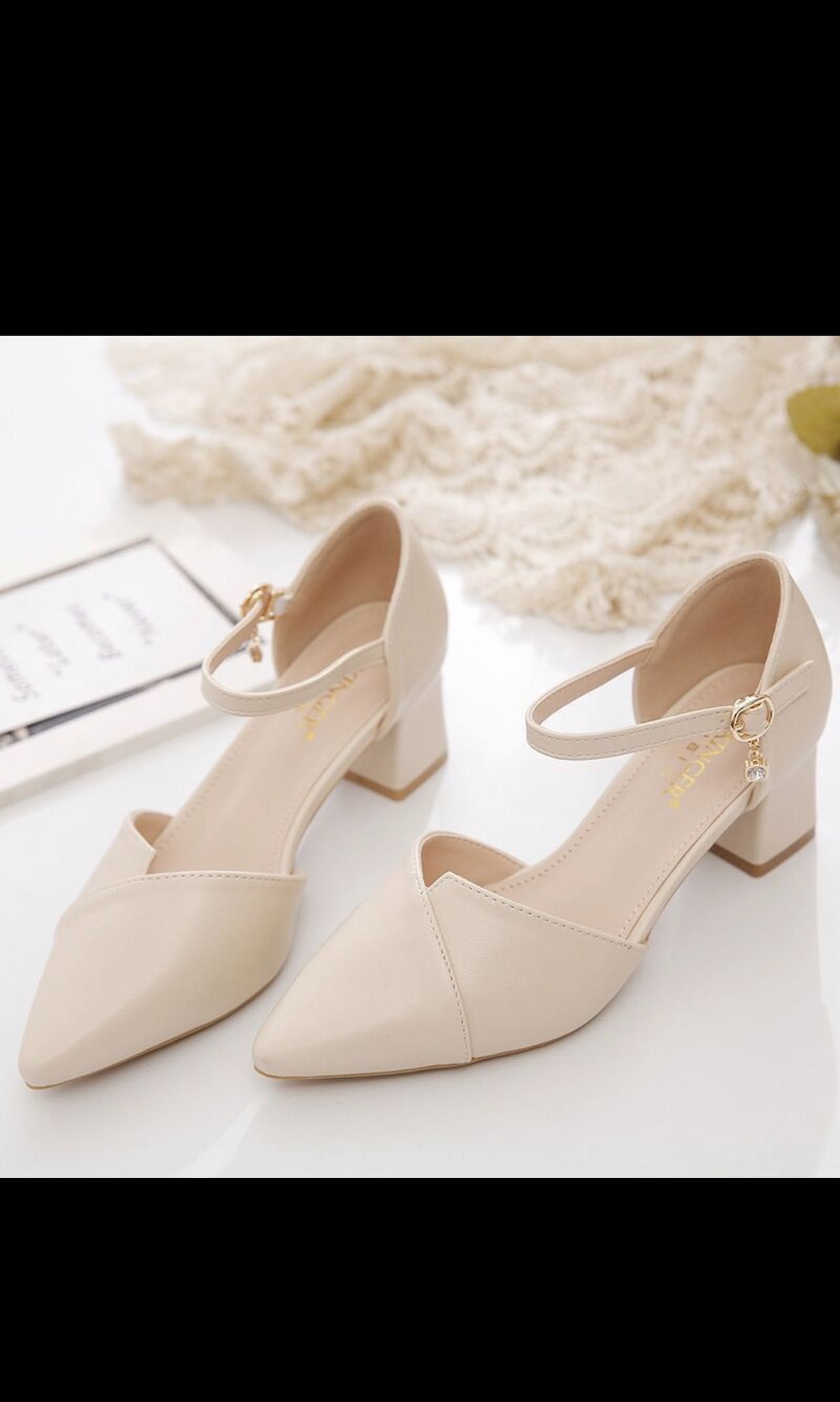Beige heels, Women's Fashion, Footwear, Heels on Carousell