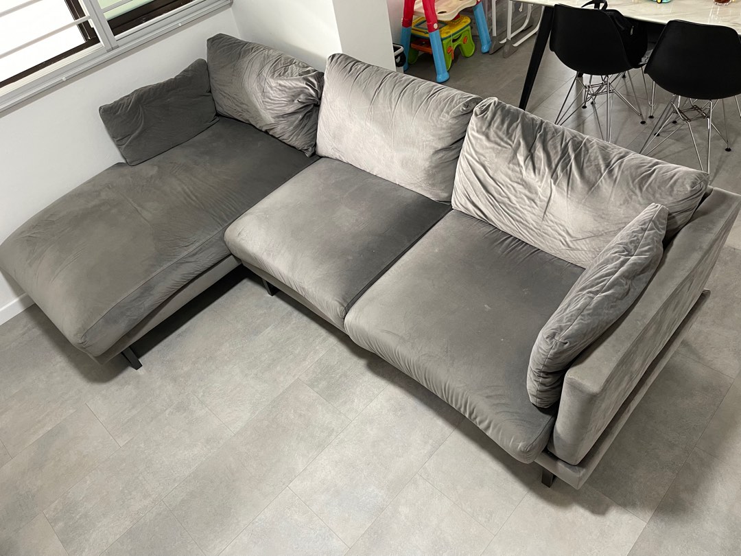 Bernicia 3 Seater L Shape-Rest Section on RIGHT, Furniture & Home ...
