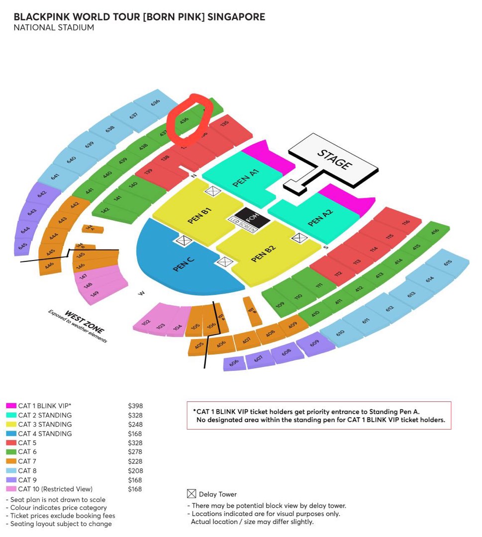 BLACKPINK Born Pink World Tour Ticket - 13 May Cat 6, Tickets ...