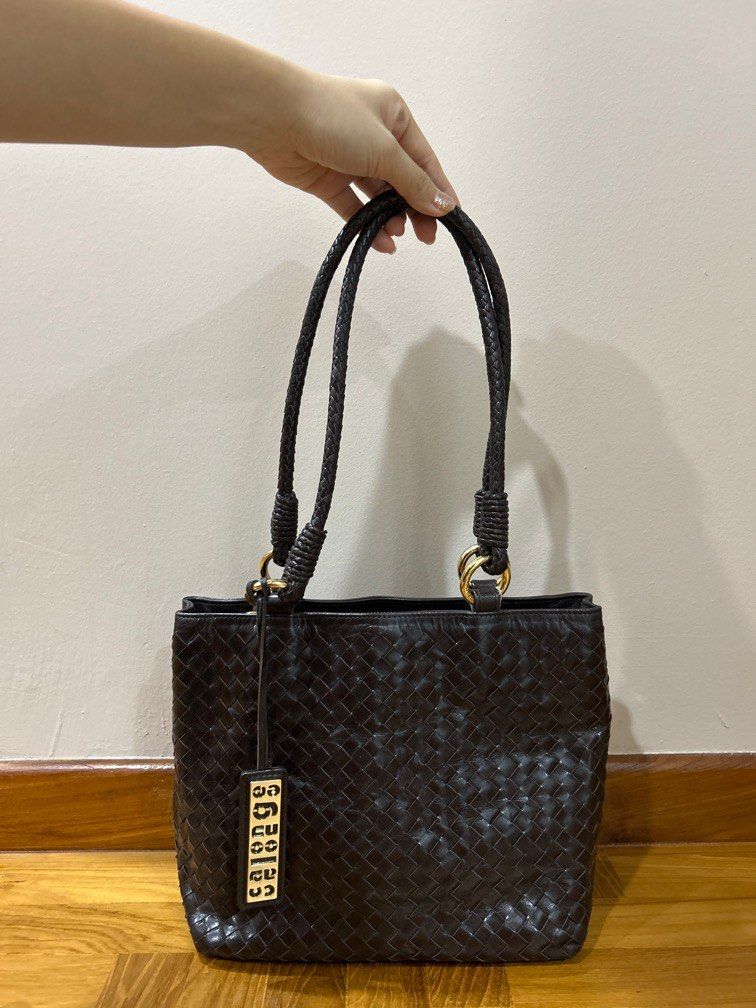 Brand New Calonge elite hand-woven leather shoulder bag, Women's ...