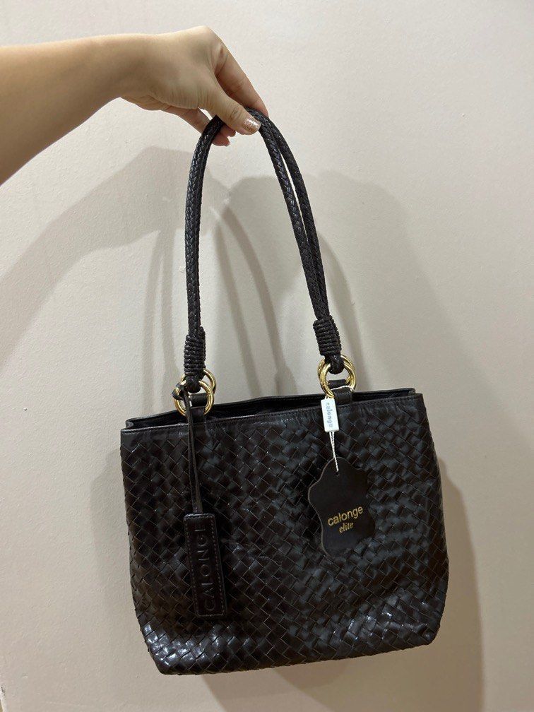 Brand New Calonge elite hand-woven leather shoulder bag, Women's ...