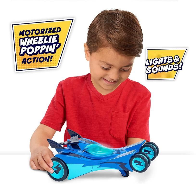 BRAND NEW PJ Masks Motorized Wheelie Pop Action Pop A Wheelie Cat Car ...