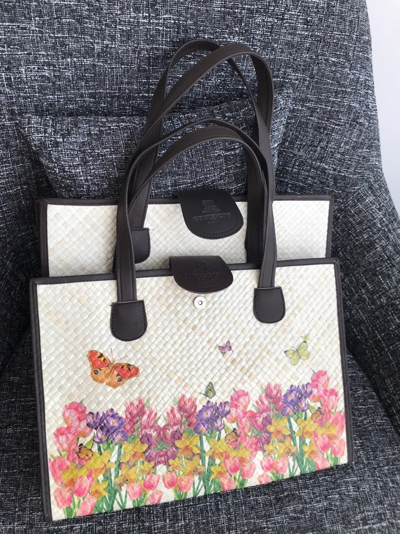 Brand New! St Regis Bali Beach Bag Woven Straw Tote +FREE Batik Pouch ...