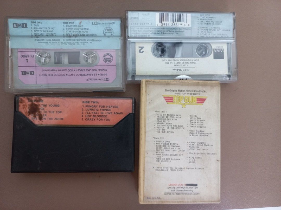 CASSETTE TAPES BUNDLE (Topgun, Cher, Natalie Cole, Vision Quest), Hobbies & Toys, Music & Media ...
