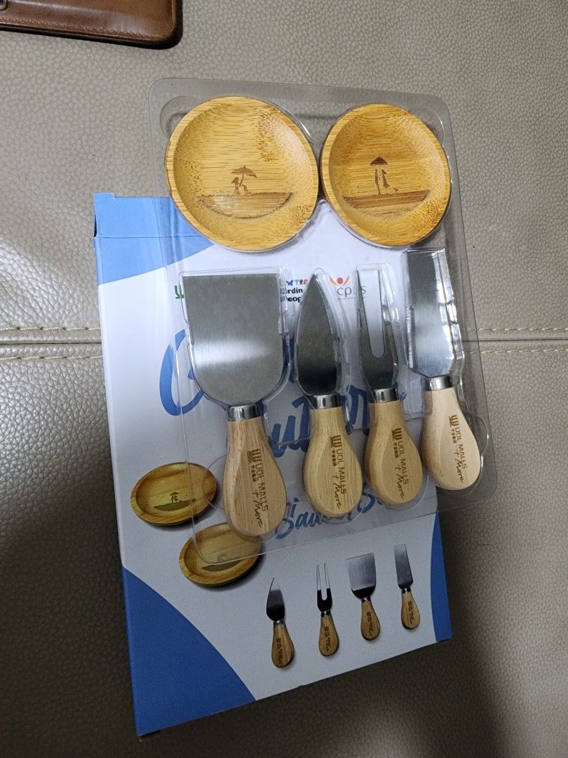 Cheese board/ rotary/ saucers set, Furniture & Home Living, Kitchenware ...