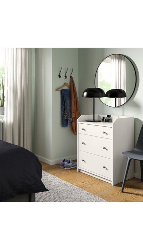 Chest Of Drawers, ikea drawers, HAUGA Chest of 3 drawers, Furniture ...