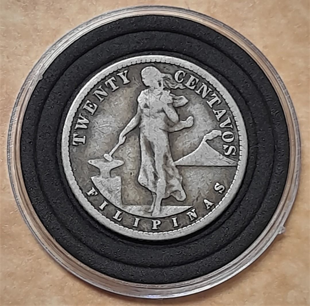 COINS: 20-CENTAVOS 1918 'S'-U.S. Philippine Silver Coin-UNCLEANED - (USPI-18), Hobbies & Toys ...