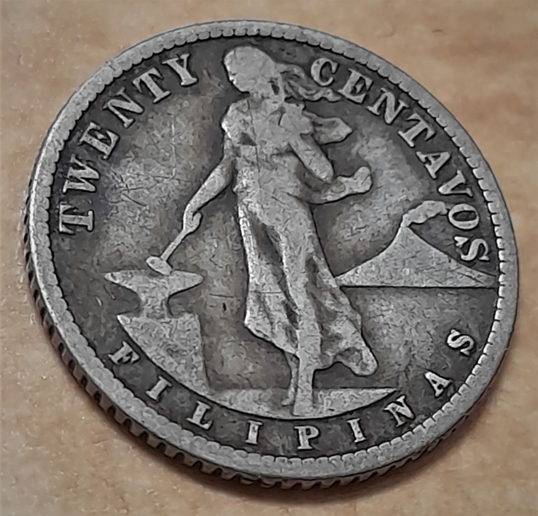 COINS: 20-CENTAVOS 1918 'S'-U.S. Philippine Silver Coin-UNCLEANED - (USPI-18), Hobbies & Toys ...