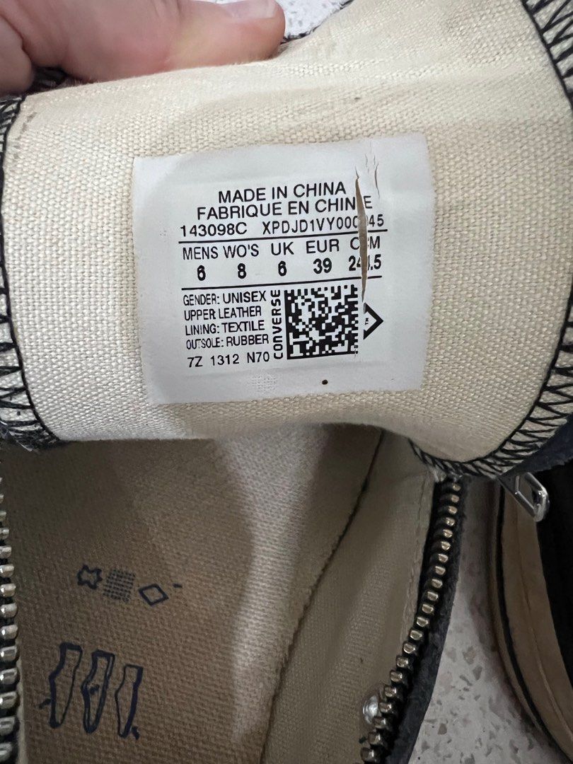 Converse high cut full leather with zipper, Men's Fashion, Footwear ...