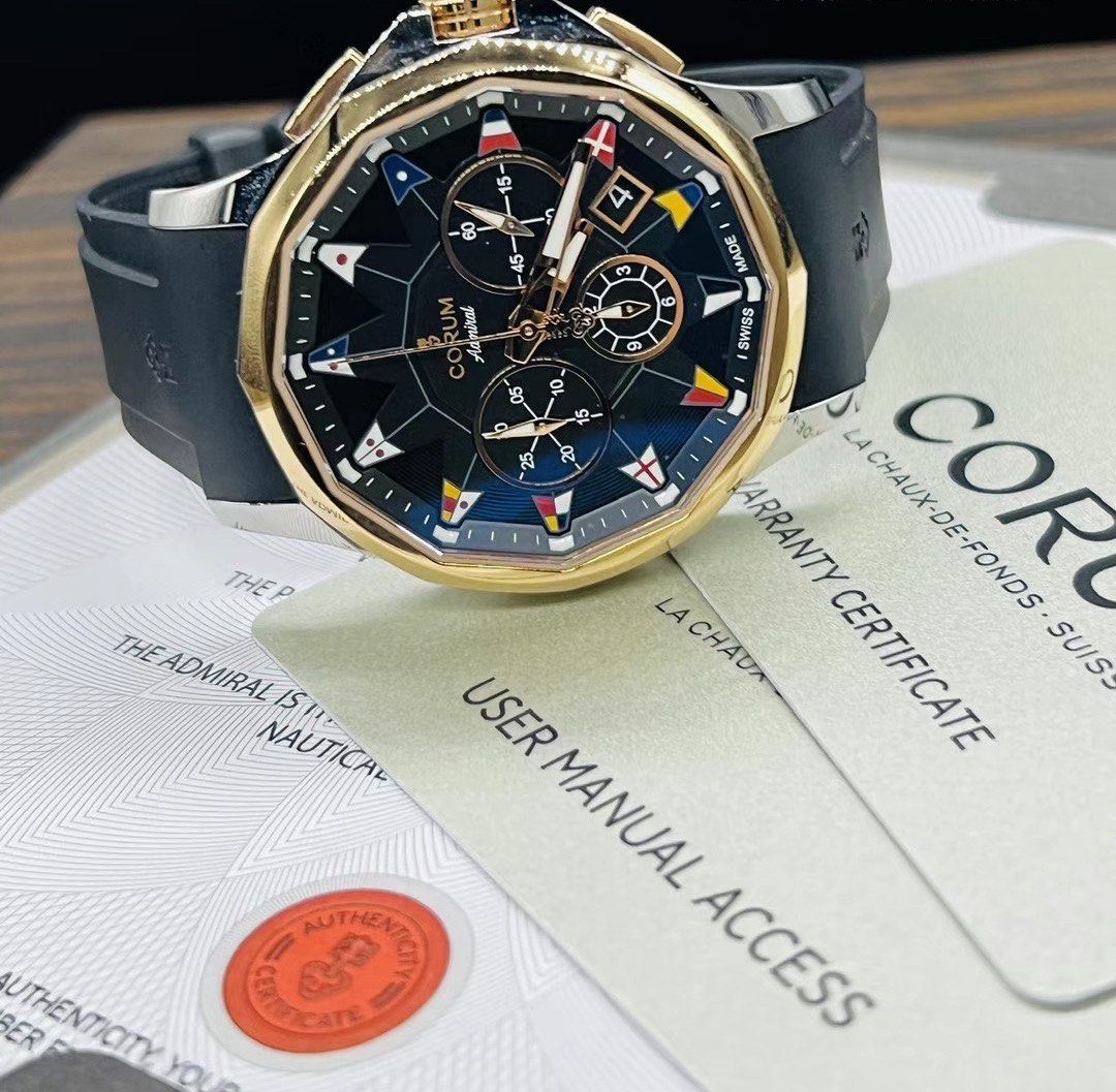Corum Admiral Legend 42mm Chronograph 18k, Luxury, Watches on Carousell