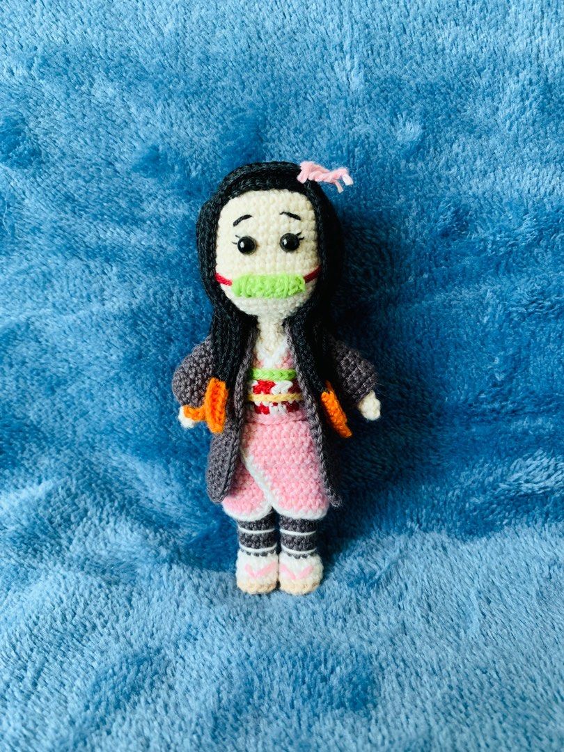 Crochet Demon slayer Nezuko doll (keychain), Hobbies & Toys, Stationery & Craft, Handmade Craft ...