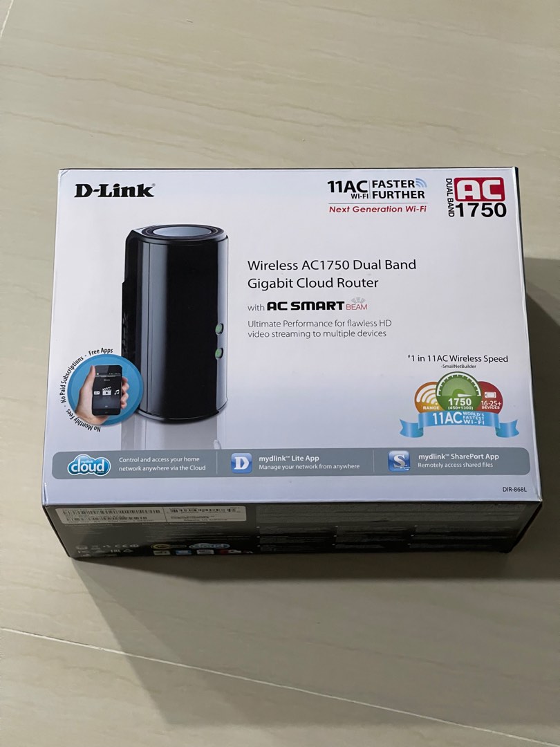 D link AC1750 Dual Band Gigabit Cloud Router, Computers & Tech, Parts ...