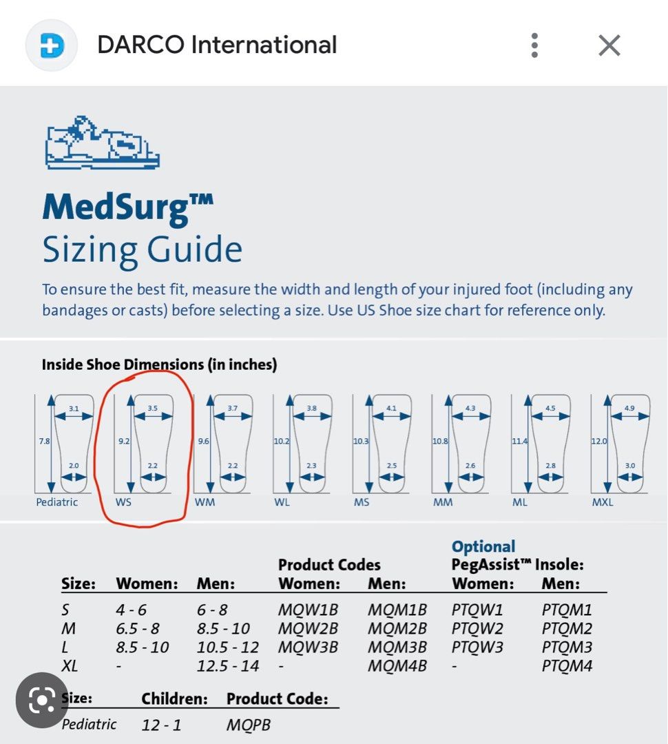Darco Relief Dual Square Toe Post Op Shoe, Health & Nutrition, Medical ...
