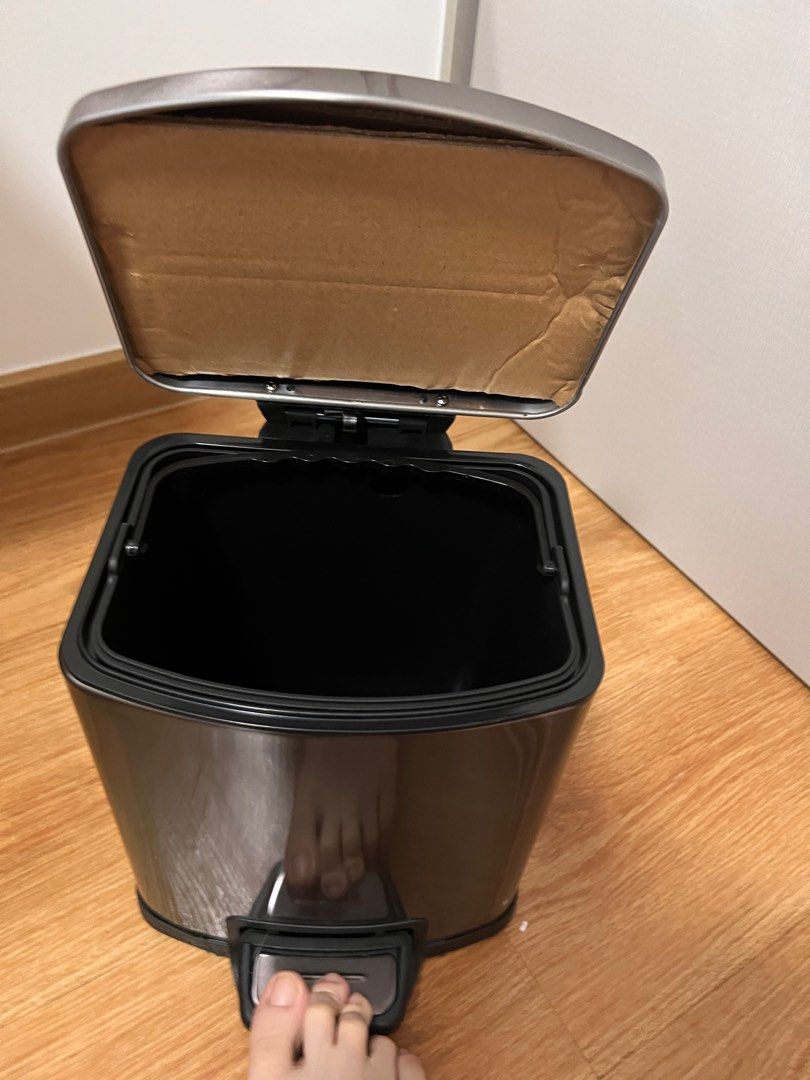 Dark brown dustbin 5L with soft closing, Furniture & Home Living ...