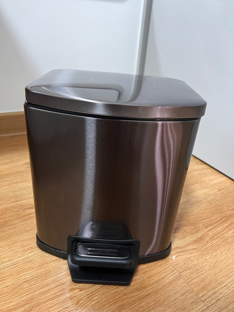 Dark brown dustbin 5L with soft closing, Furniture & Home Living ...