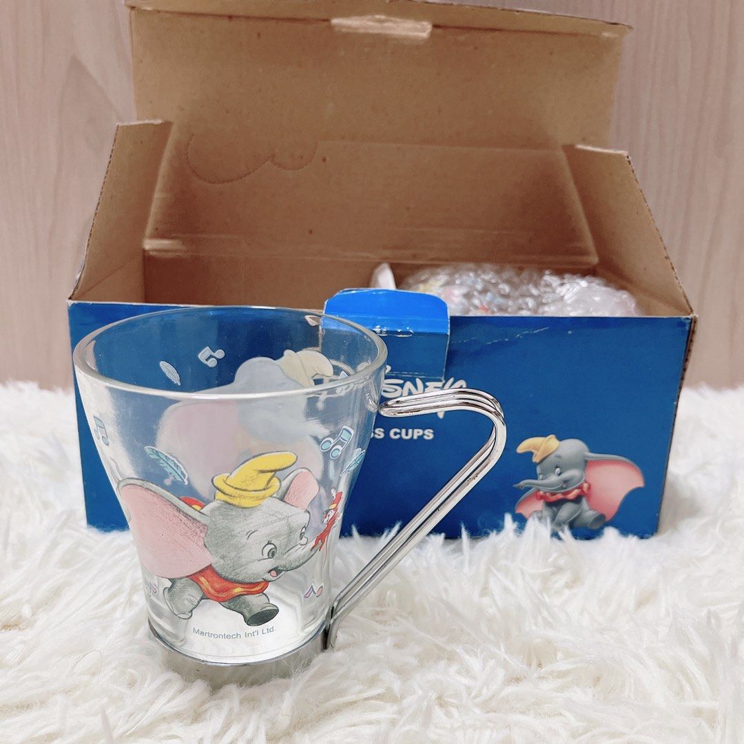 Disney dumbo classic set of two glass cups, Furniture & Home Living ...