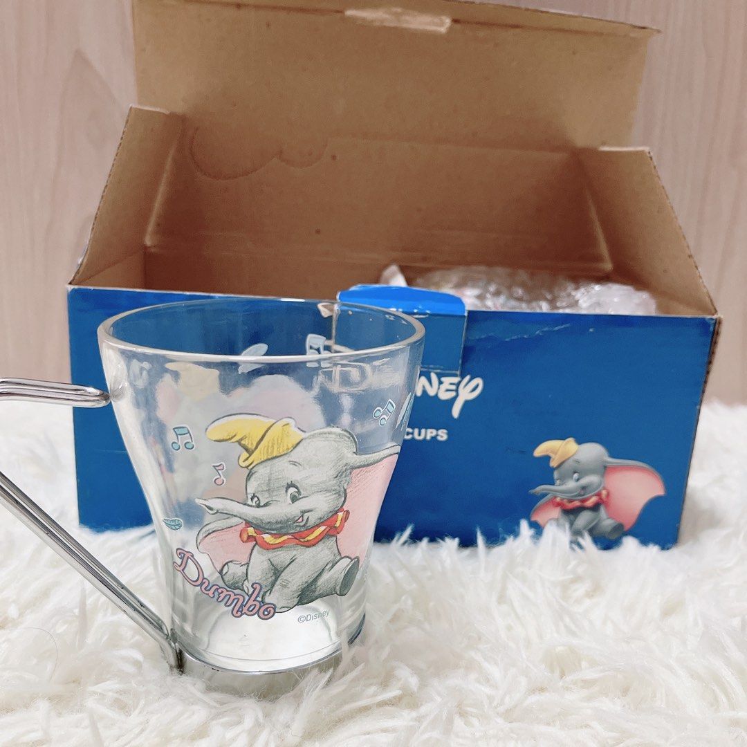 Disney dumbo classic set of two glass cups, Furniture & Home Living ...