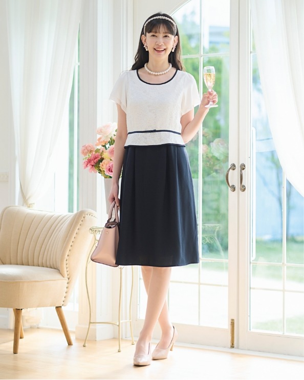 LAVANNOR Formal Black and White Lace Dress Skirt, Fesyen Wanita, Pakaian Wanita, Gaun & Rok di ...
