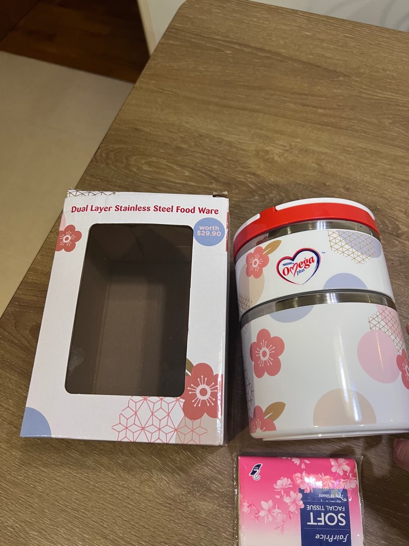 *final price* BN Dual layer stainless steel food ware, Furniture & Home Living, Kitchenware ...