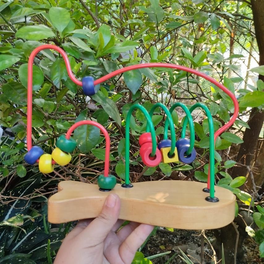 Educational Roller Coaster Wooden Bead Maze Large Toy on Carousell