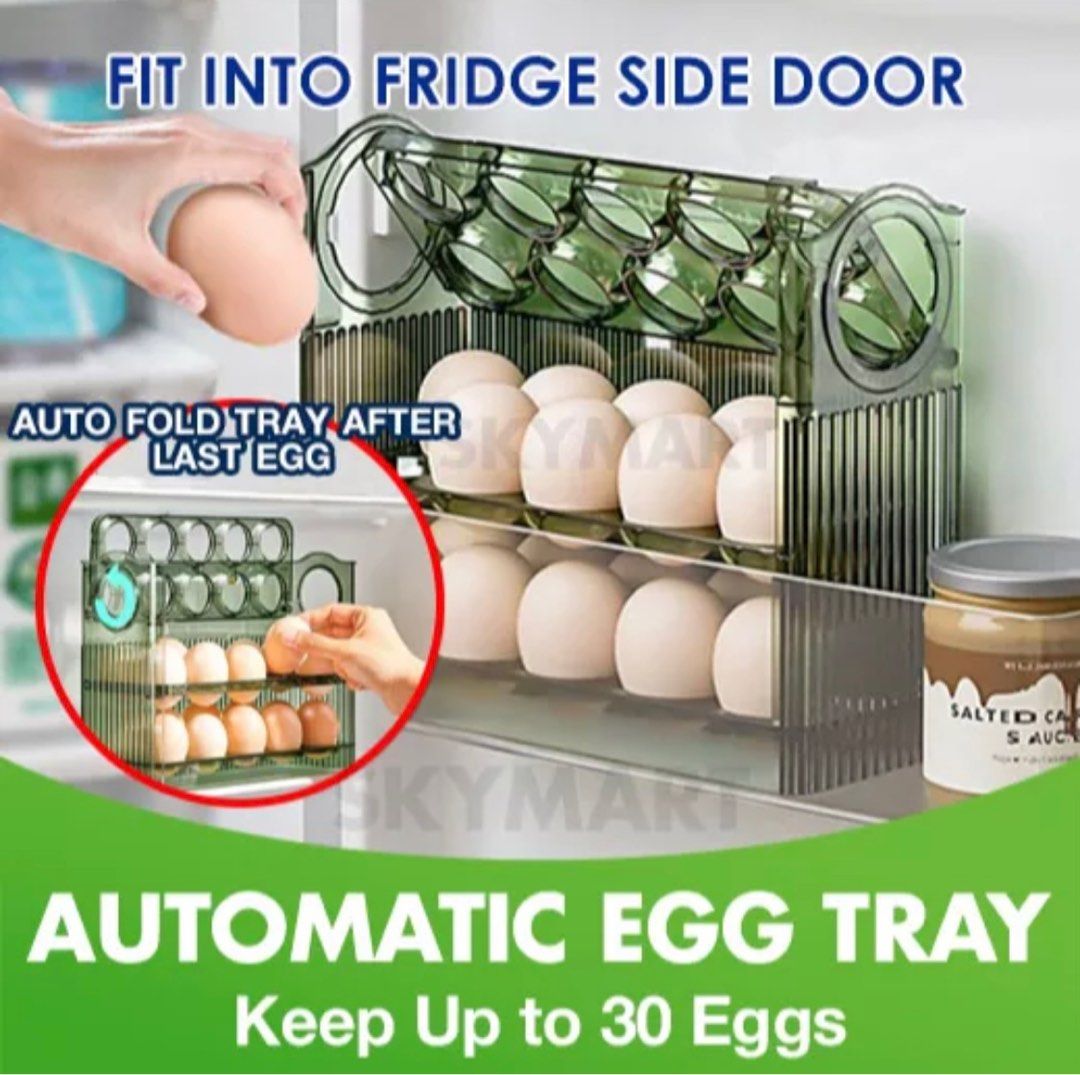 Eggs storage refrigerator fridge holder Organizer, Furniture & Home ...