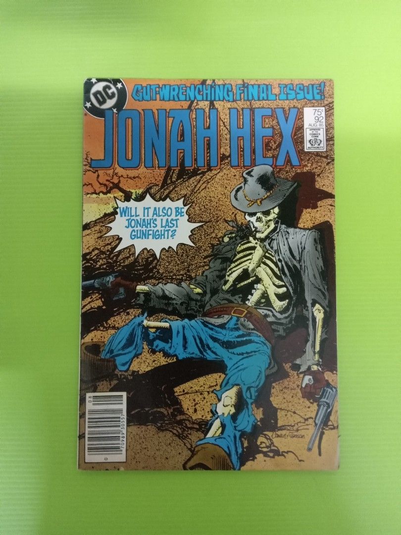 Final Issue ! Jonah Hex #92 ( Denys Cowan - Cover Art ) DC BRONZE Age ...