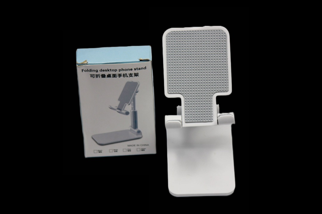FOLDING DESKTOP PHONE STAND WHITE, UNIVERSAL PHONE HOLDER, LAZYPOD ...