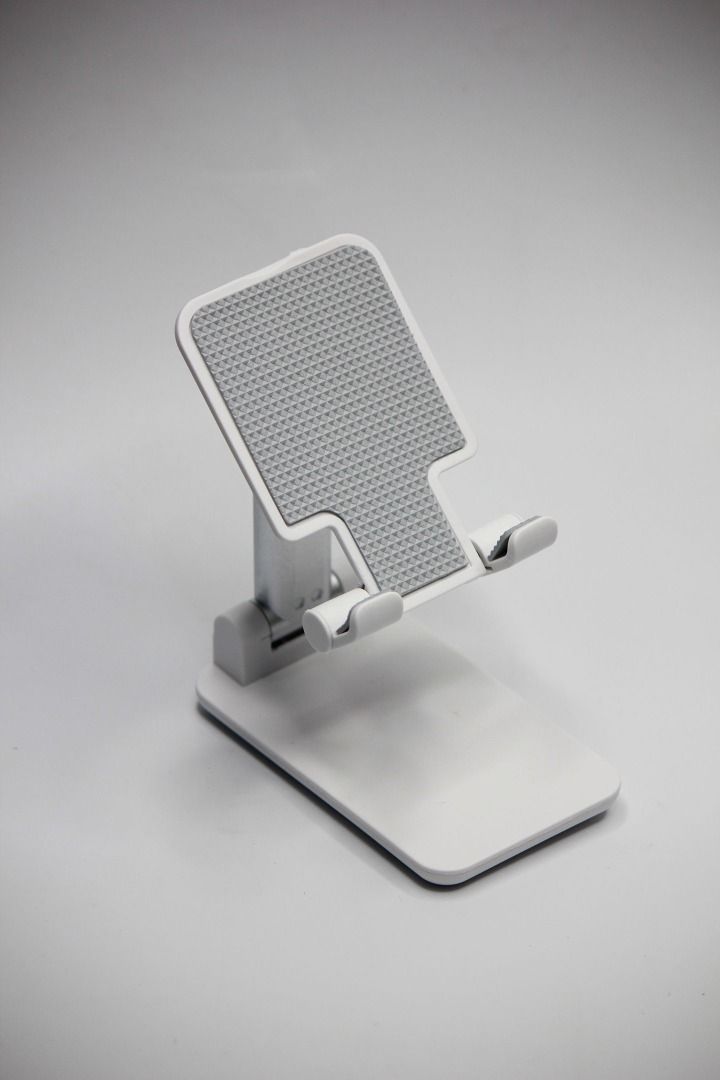 FOLDING DESKTOP PHONE STAND WHITE, UNIVERSAL PHONE HOLDER, LAZYPOD ...