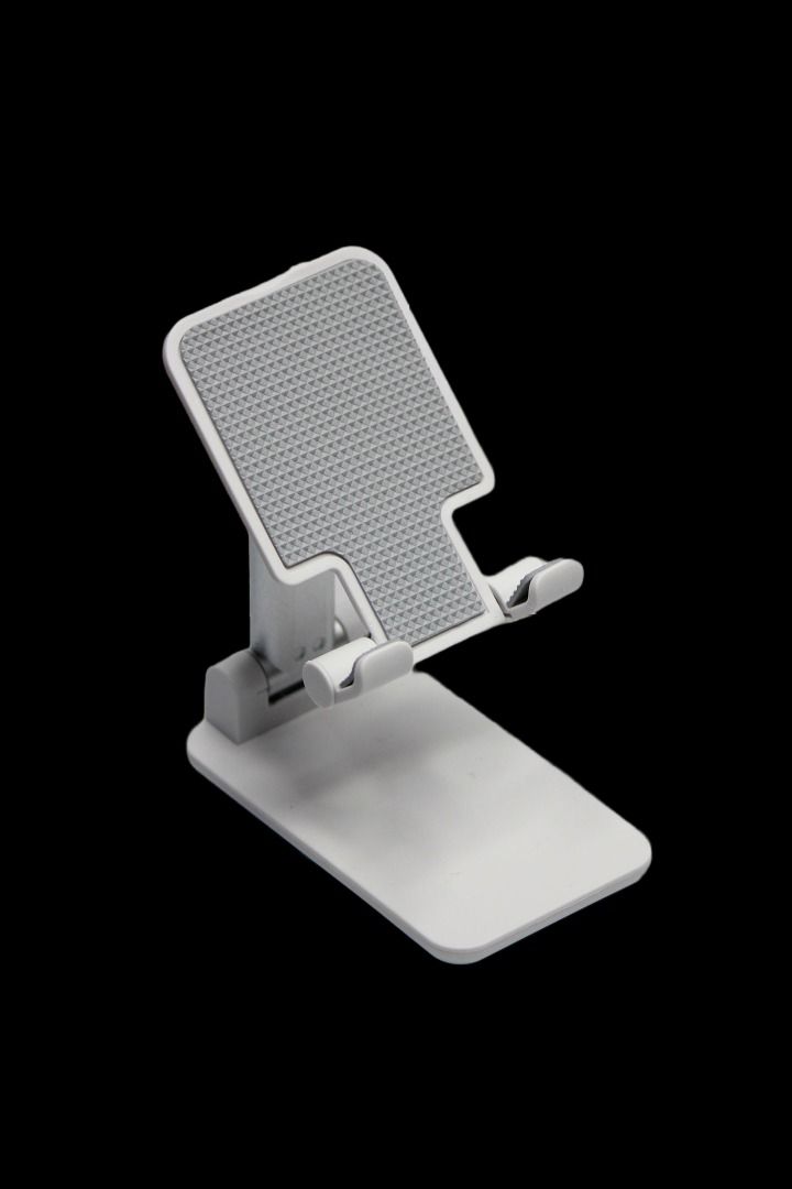 FOLDING DESKTOP PHONE STAND WHITE, UNIVERSAL PHONE HOLDER, LAZYPOD ...