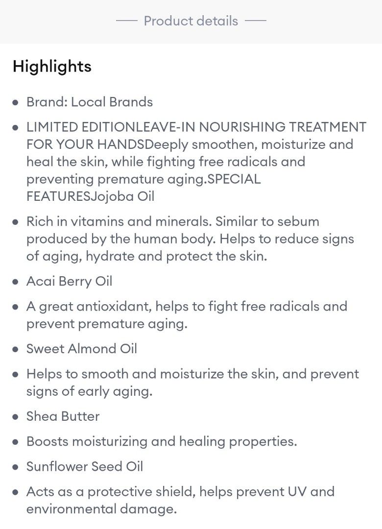 FOLLIZIN Age Freeze Hand Masque /hand cream, Beauty & Personal Care ...