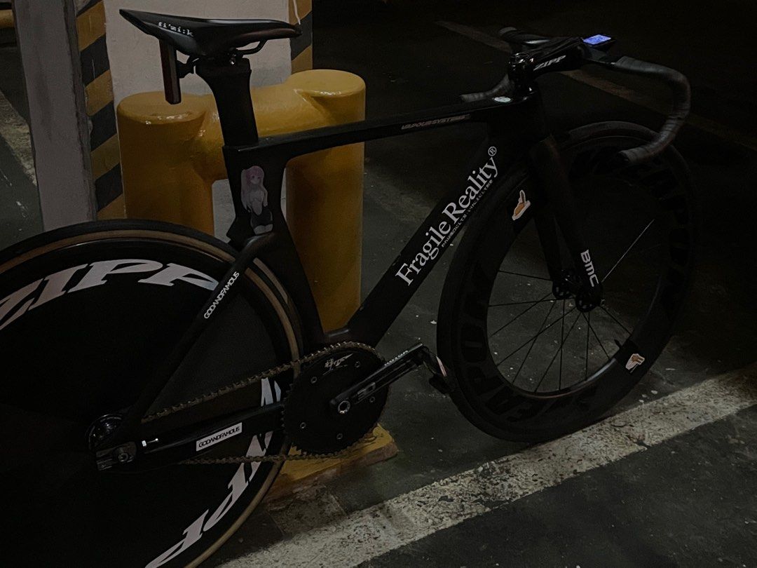 full carbon track / fixie bike zipp super 9 rotor 3d24, Sports ...