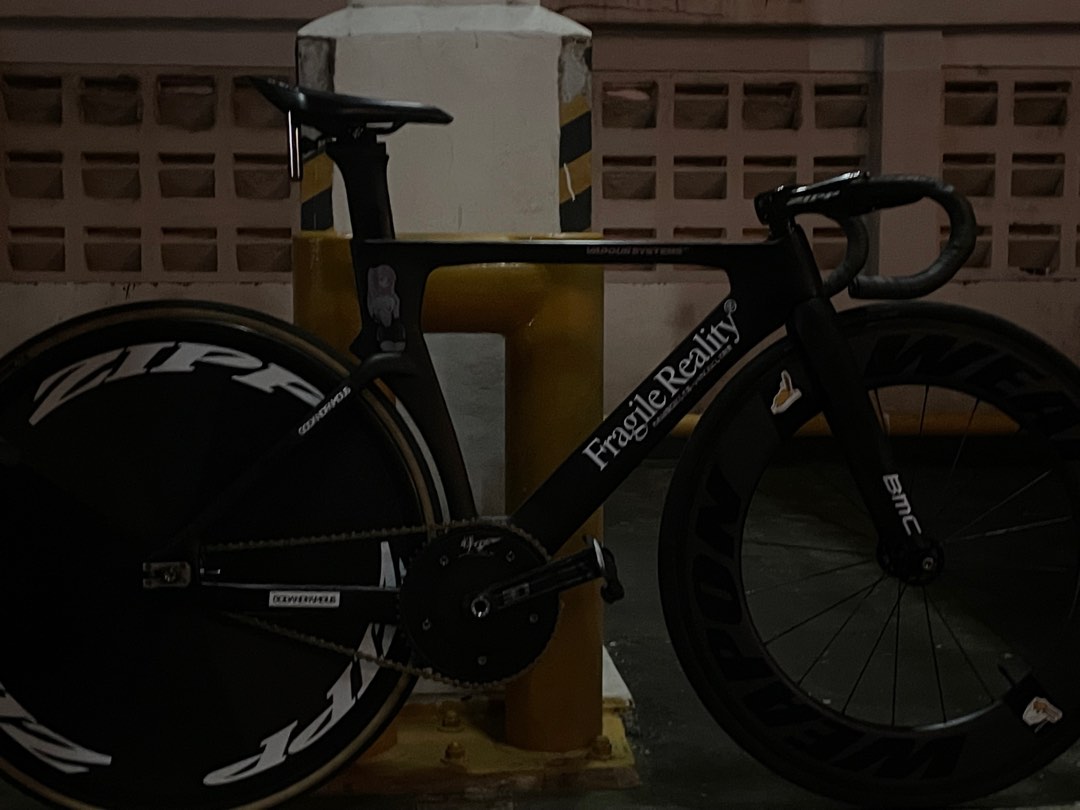 full carbon track / fixie bike zipp super 9 rotor 3d24, Sports ...