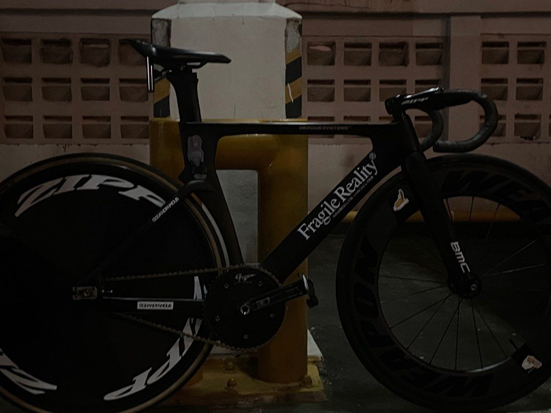 full carbon track / fixie bike zipp super 9 rotor 3d24, Sports ...
