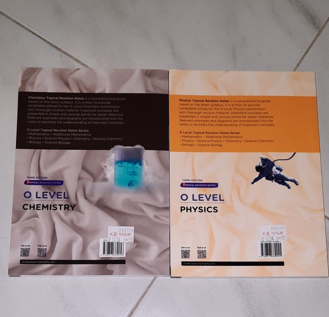 GCE O level Physics + Chemistry Revision Notes., Hobbies & Toys, Books ...