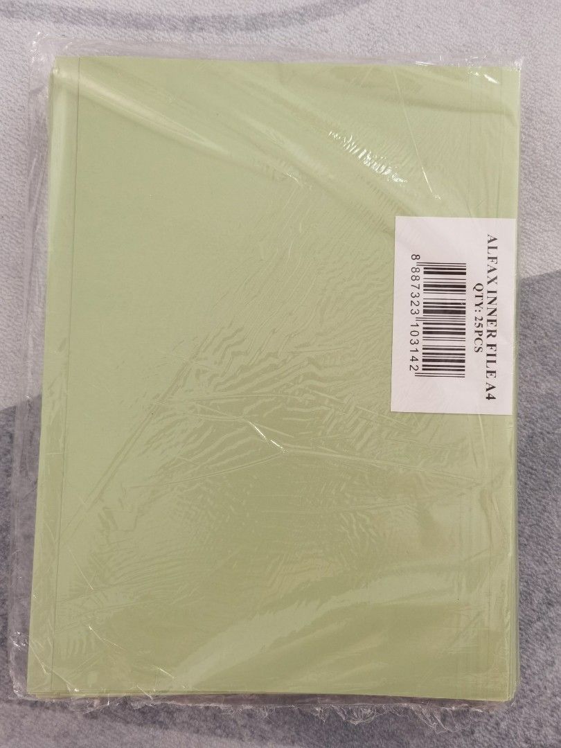 Green alfax Paper Inner file A4 25 pieces, Hobbies & Toys, Stationery ...