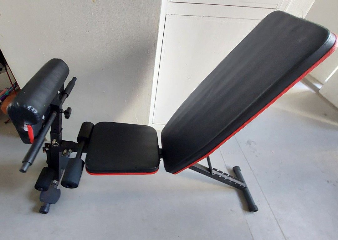 Gym Bench & Dumbbells, Sports Equipment, Exercise & Fitness, Weights ...