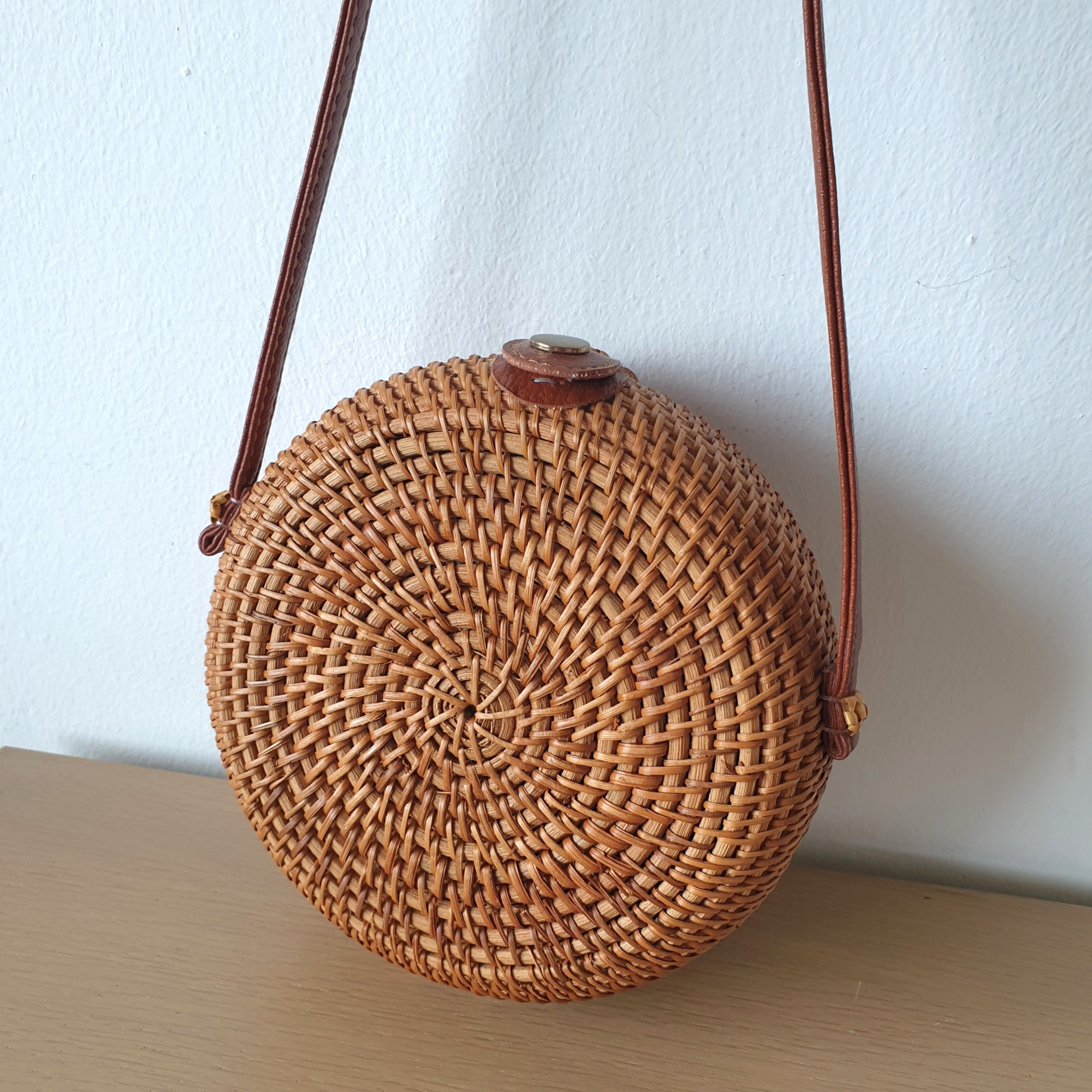 Handmade Rattan Bag, Women's Fashion, Bags & Wallets, Cross-body Bags ...
