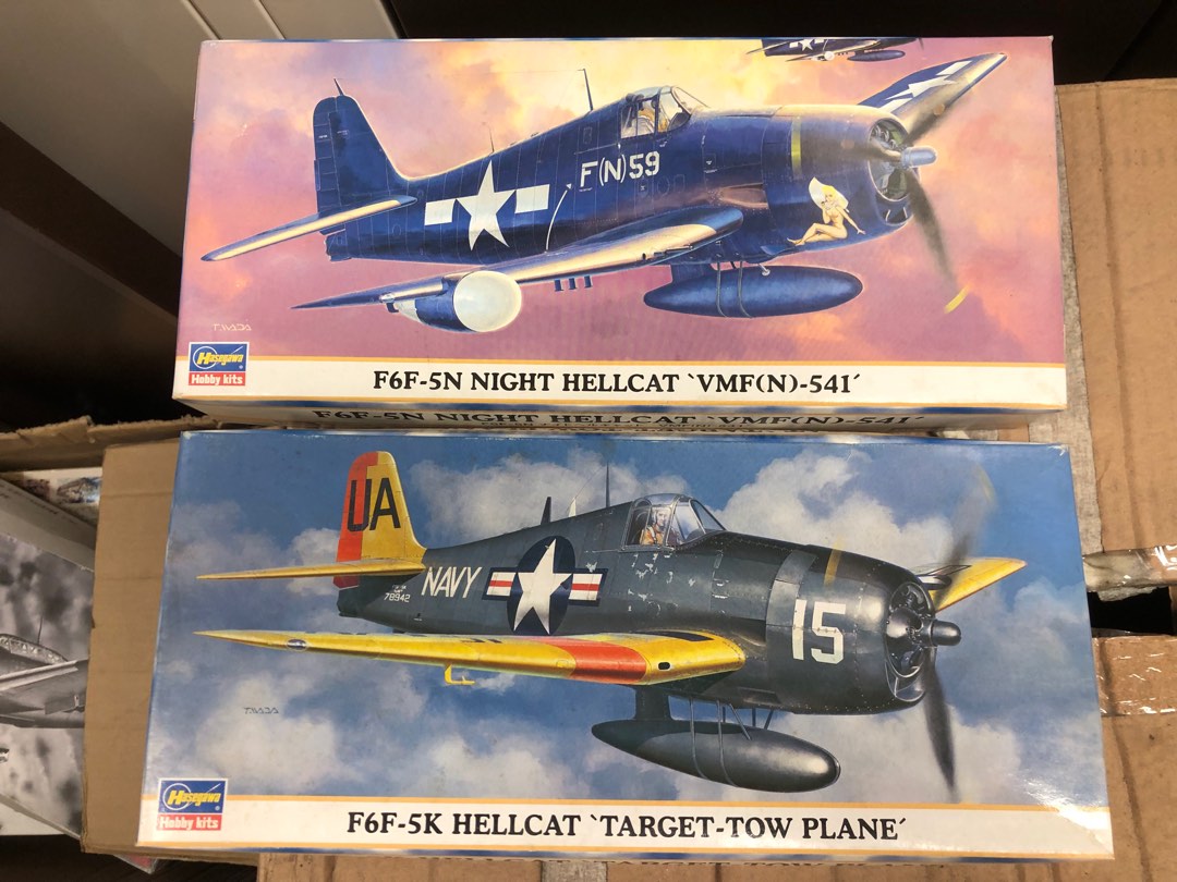 Hasegawa 1/72 F6F-5N VMF(N)-5 + 5K Target-Tow 2 boxes, 興趣及遊戲, 玩具 & 遊戲類 ...