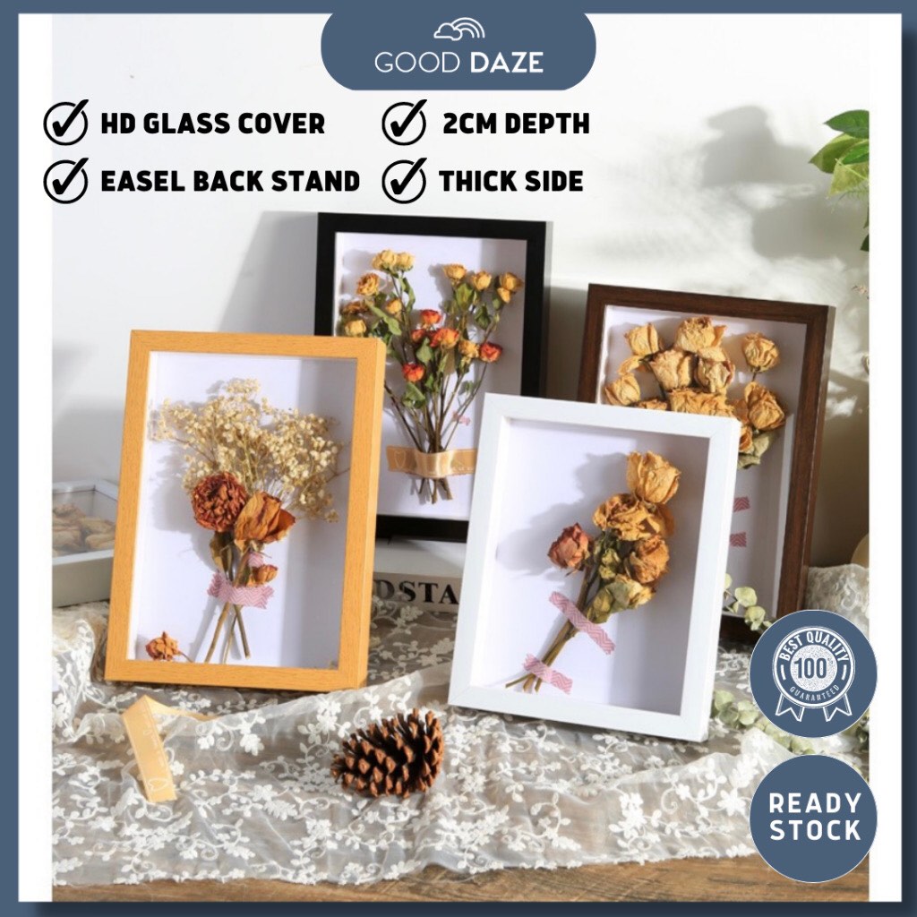 Hollow Frame 3D Wooden Frame for DIY Photo Wedding Proposal Dry Flowers ...