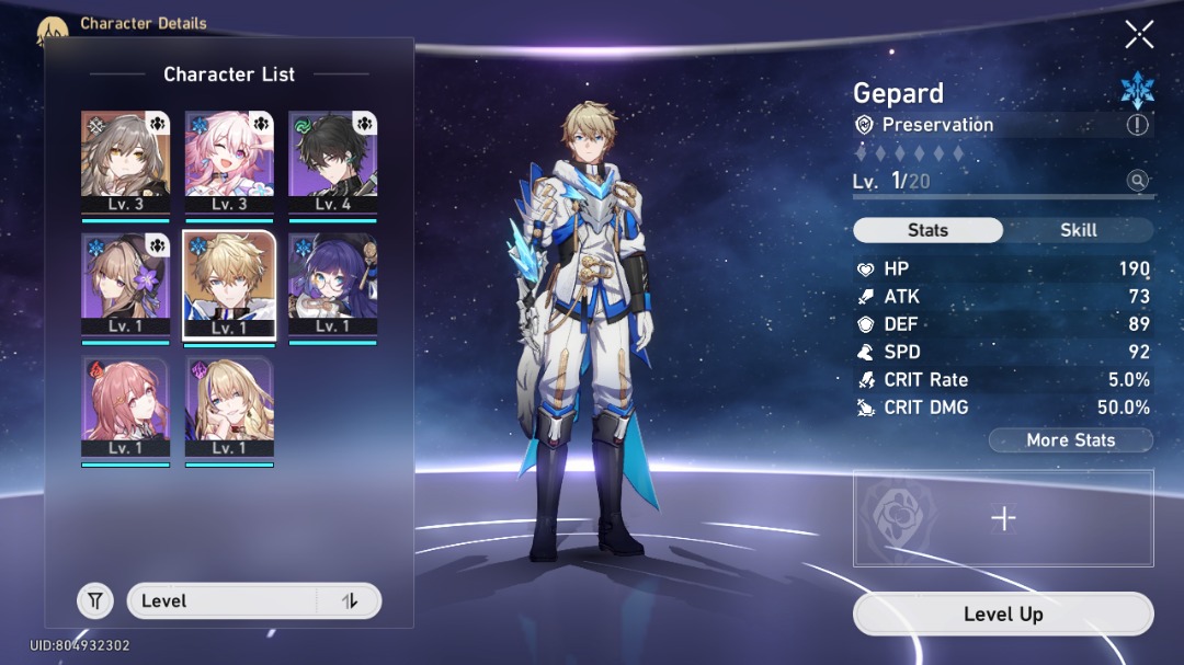 Honkai Star Rail Gepard Starter account, Video Gaming, Gaming Accessories, In-Game Products on ...