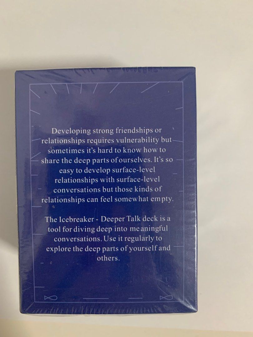 Ice Breaker: Deeper Talk Card Game, Hobbies & Toys, Toys & Games on ...