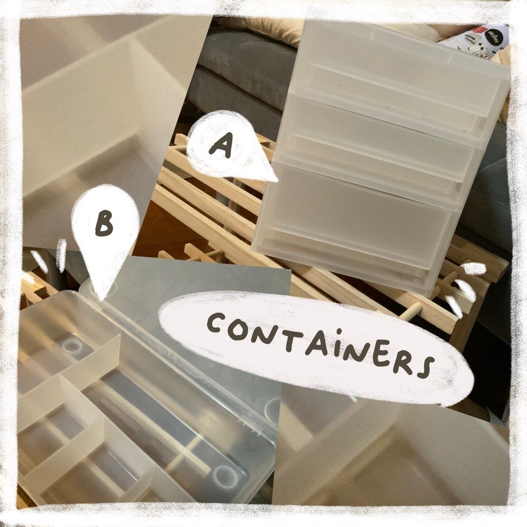 IKEA & MUJI clear containers, Furniture & Home Living, Home Improvement ...