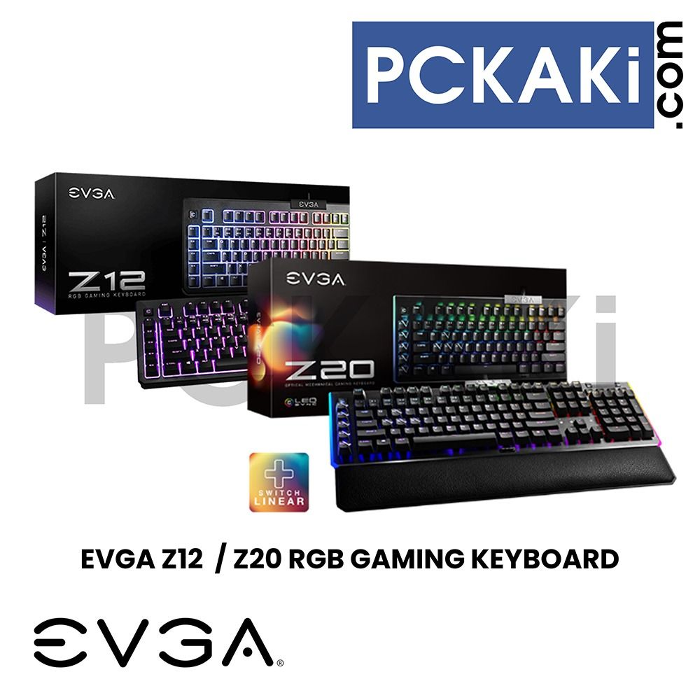 [IN STOCK] EVGA Z12 / Z20 RGB GAMING KEYBOARD PROGRAMMABLE MACRO KEYS LINEAR MECHNICAL ...